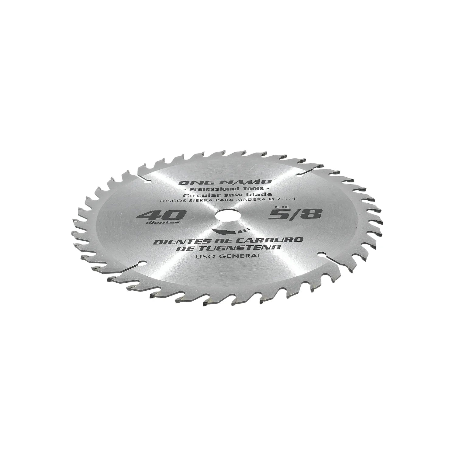 Disco sierra circular 7 1/4" de 40 dientes 5/8" para madera Ong namo ...