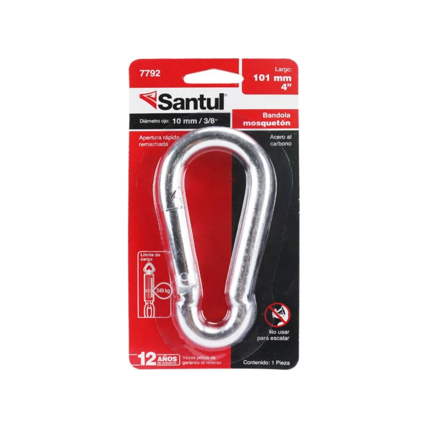 Bandola mosquetón 3/8"x4" acero Santul 7792 - DER TOOLS