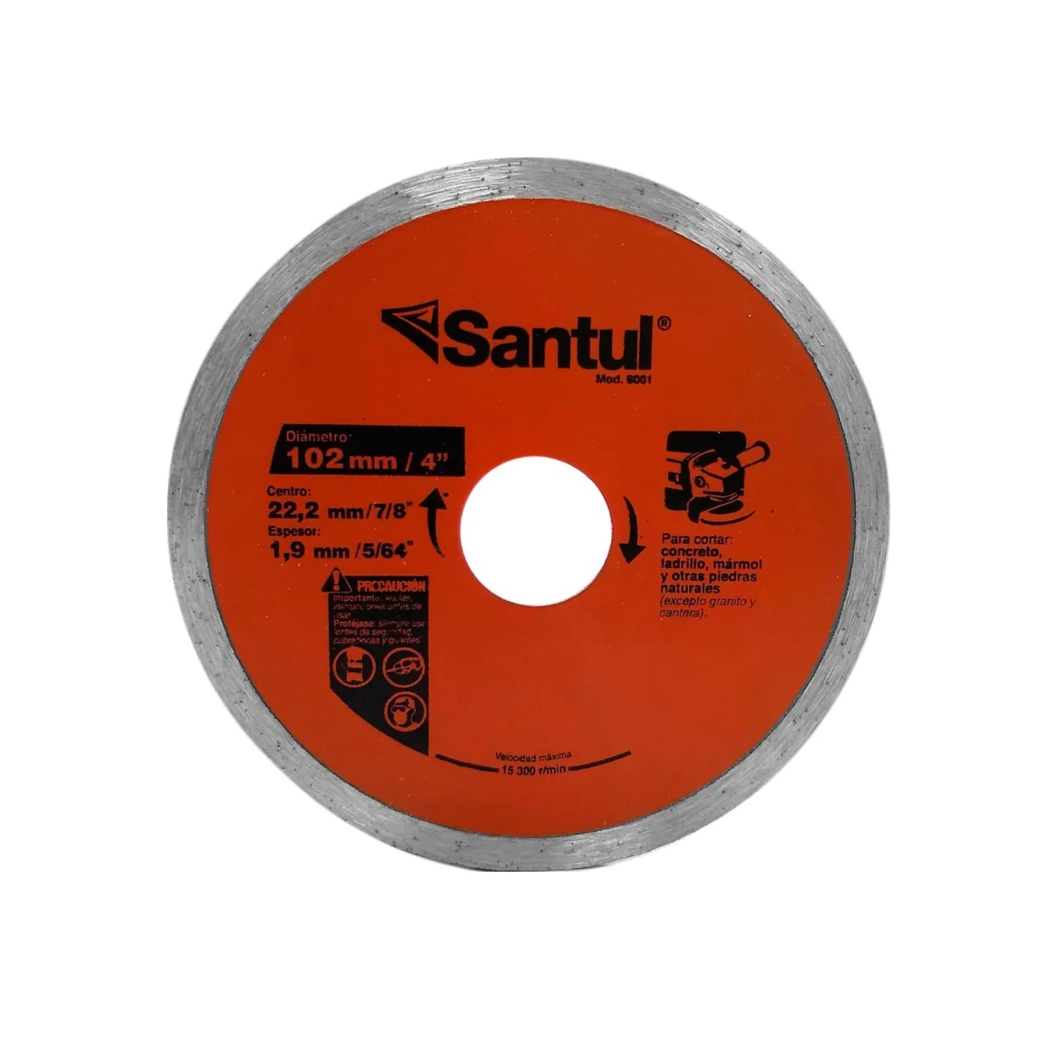 Disco 4" corona continua Santul 8001 diamantado - DER TOOLS